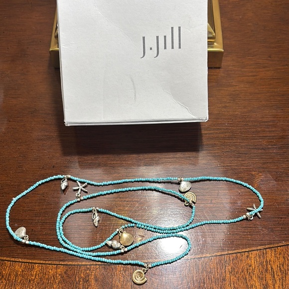 J. Jill | Jewelry | J Jill Blue And Silver Gold Necklace Jewelry | Poshmark